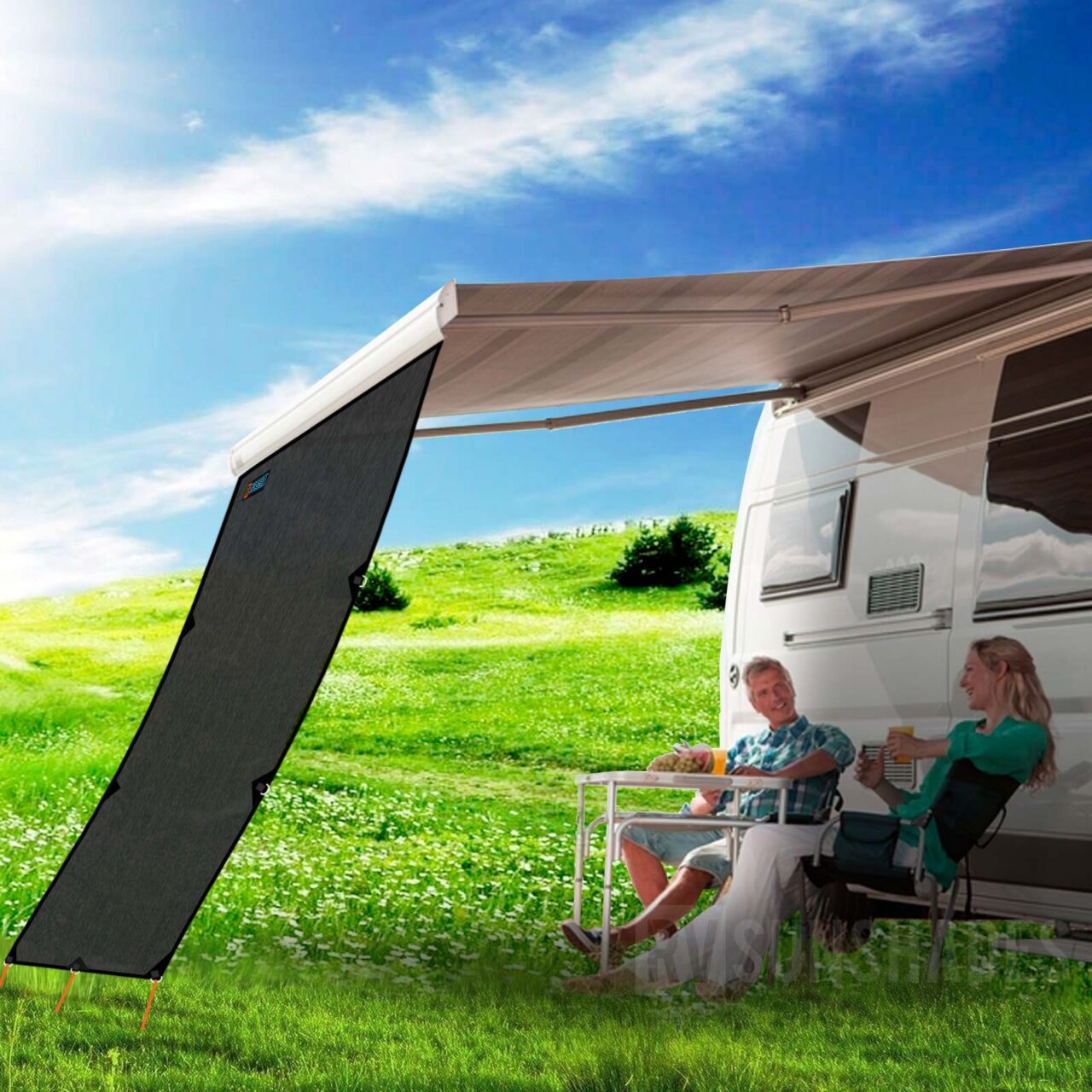 Caravan Awning Privacy Screen for Dometic 5m Awning 4.9x1.9m (1.9m Drop ...
